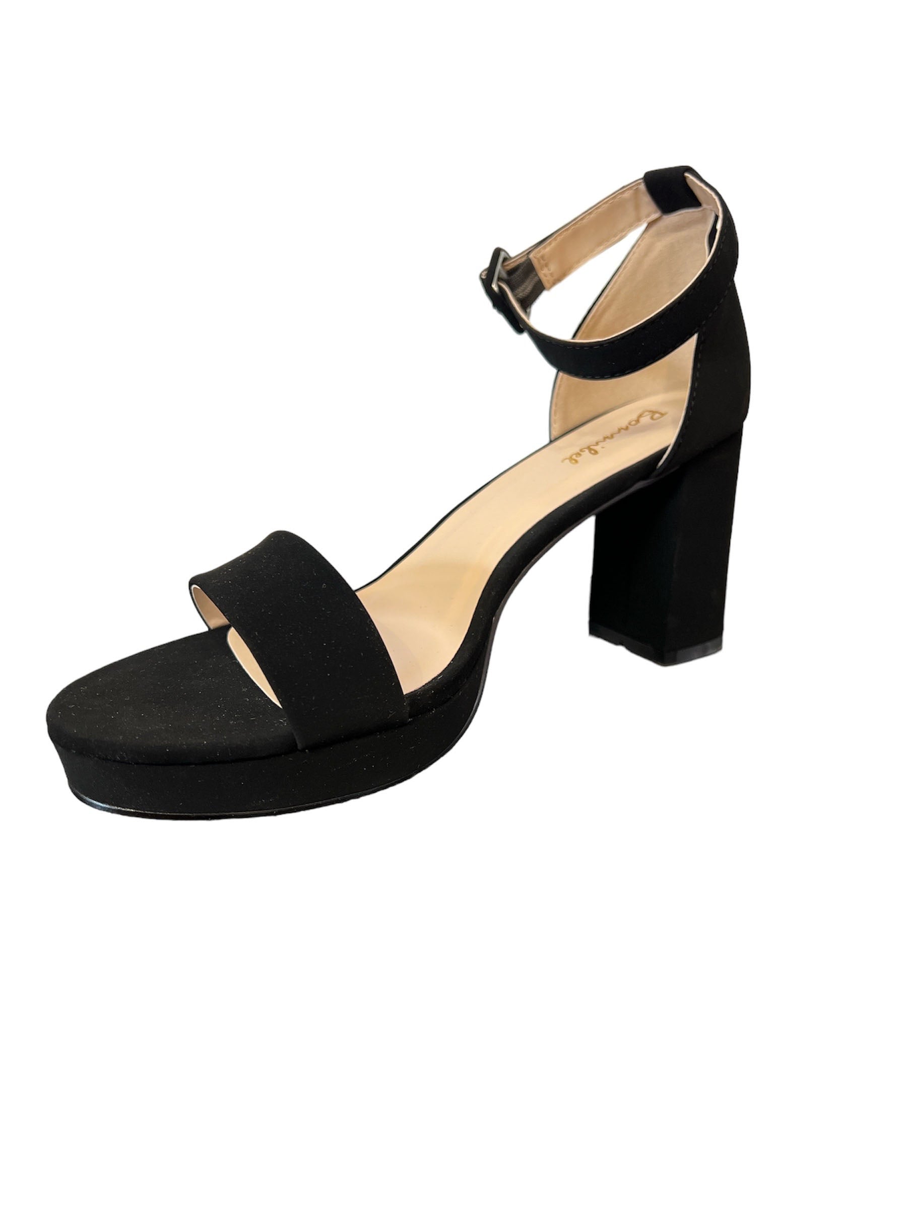 Womens Platform Block Heel in Black – Udtfashion